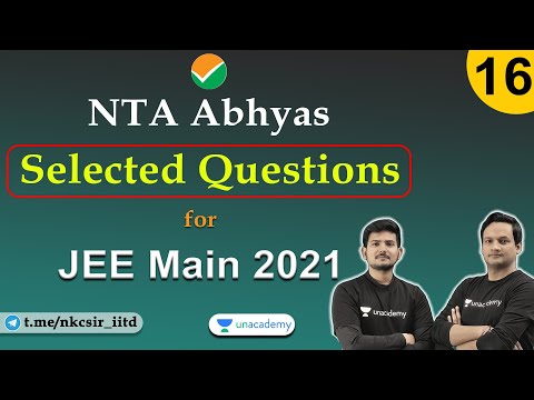 NTA Abhyas Selected Questions | JEE Main 2021 | JEE 2021 | By Hemant sir