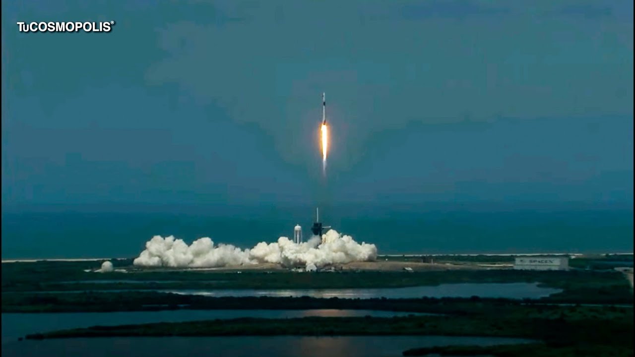 MOMENTO EXACTO del DESPEGUE de SPACEX, NASA Y CREW DRAGON, SpaceX, NASA ...