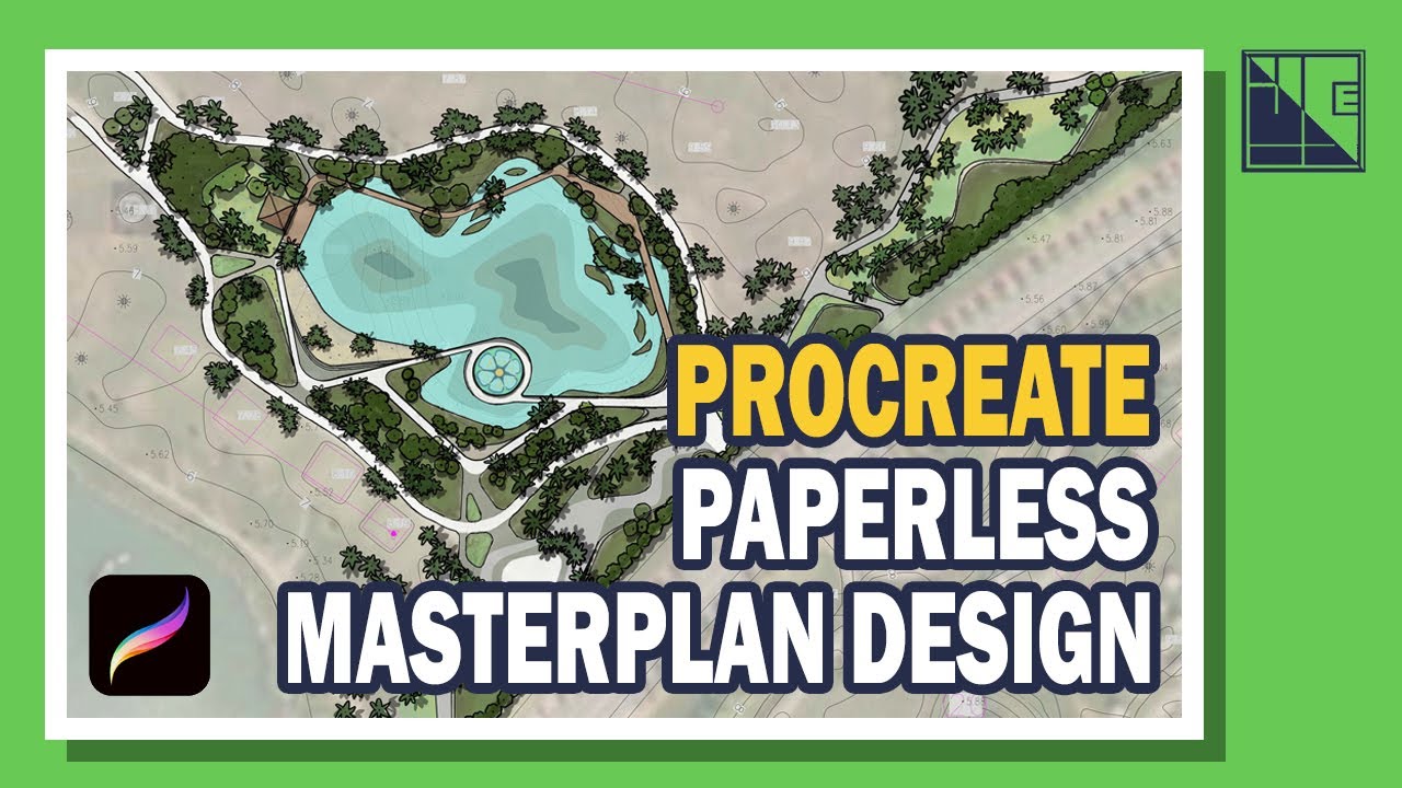 Procreate Drawing | Paperless Masterplan Design | Inland Lake ...