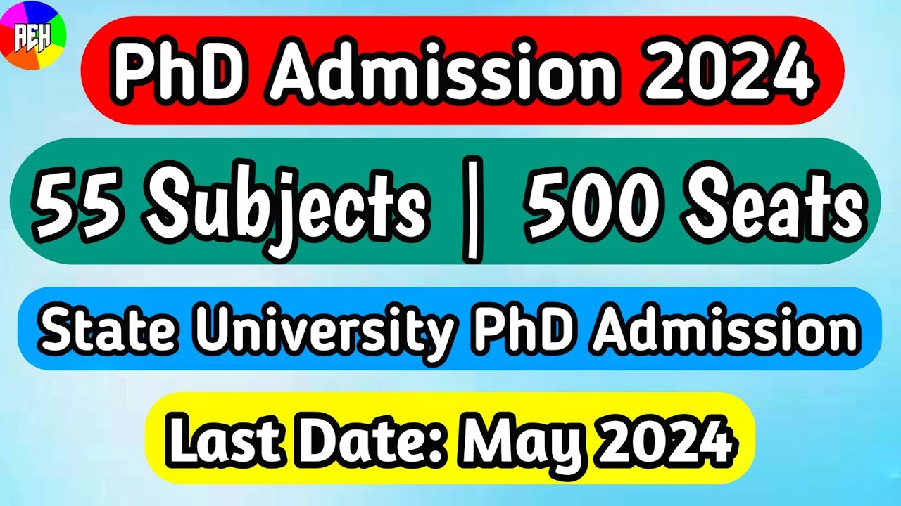 PhD Admission 2024 | Latest PhD Admission 2024-24 | Ongoing Phd ...