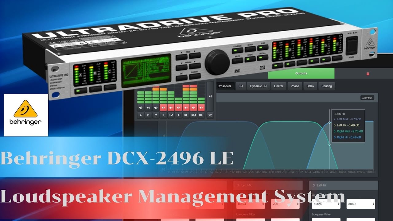 สุดยอด ครอสดิจิตอล น่าใช้อีกตัว Behringer Ultra-Drive Pro DCX2496 ...