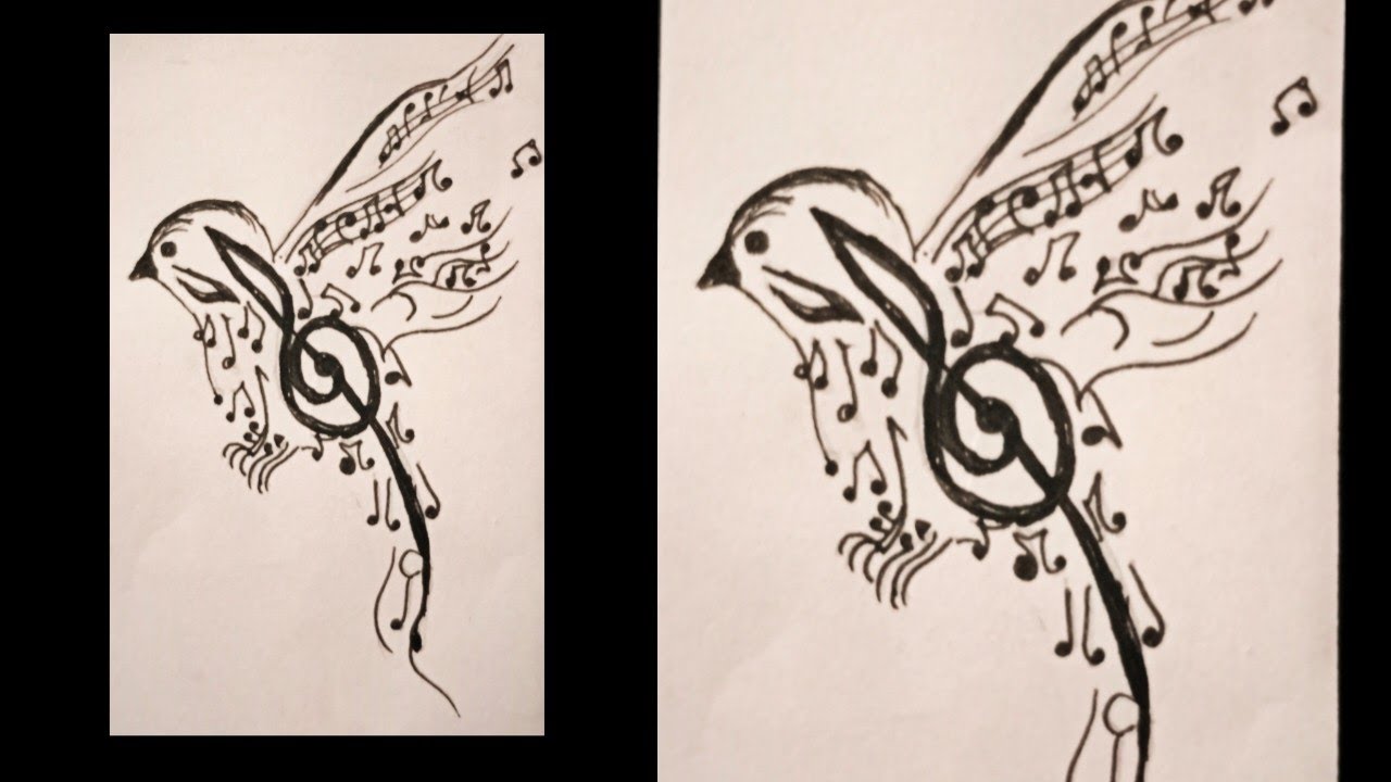 HOW TO DRAW A CUTE MUSIC NOTE, STEP BY STEP | how to draw - YouTube
