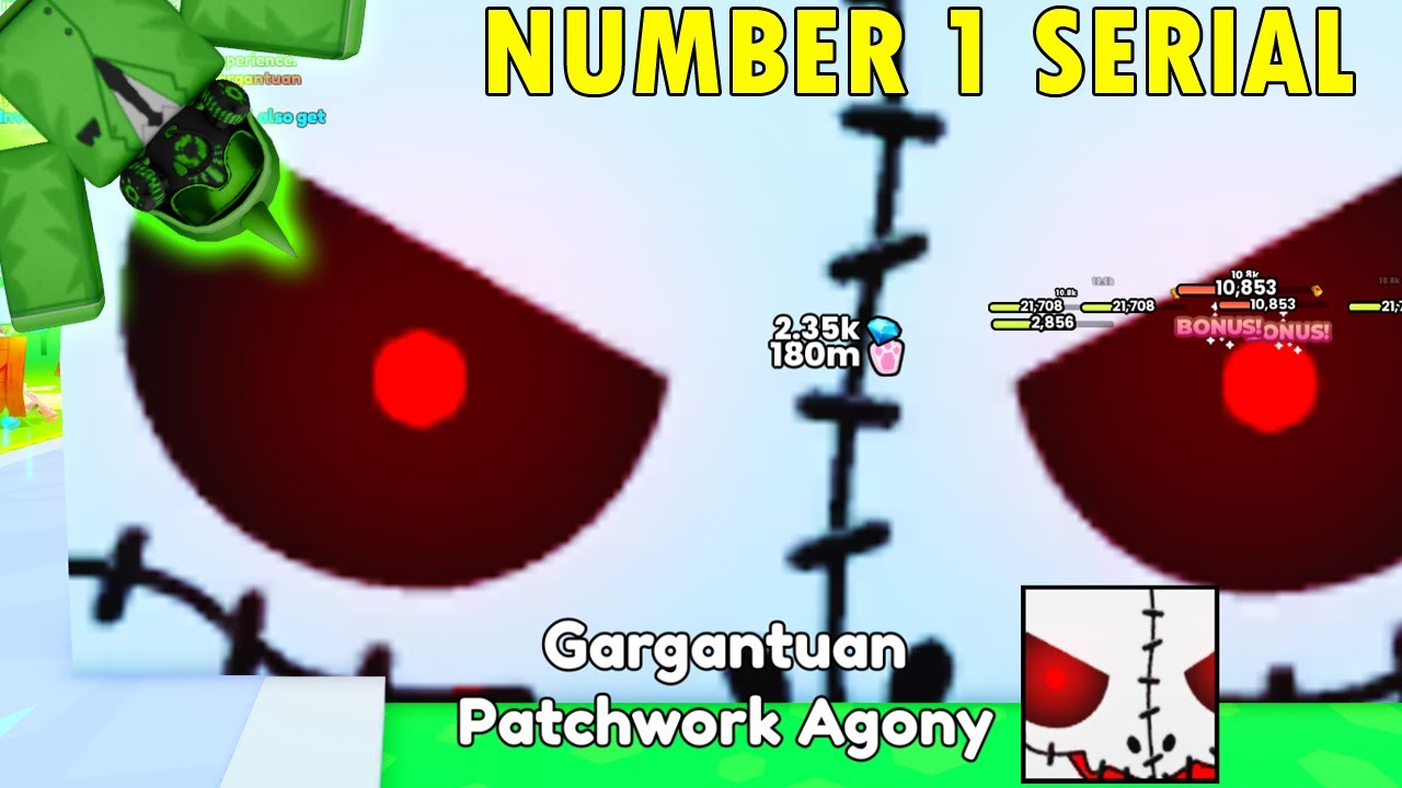 I just hatched NUMBER 1 SERIAL Gargantuan Patchwork Agony in Pet ...