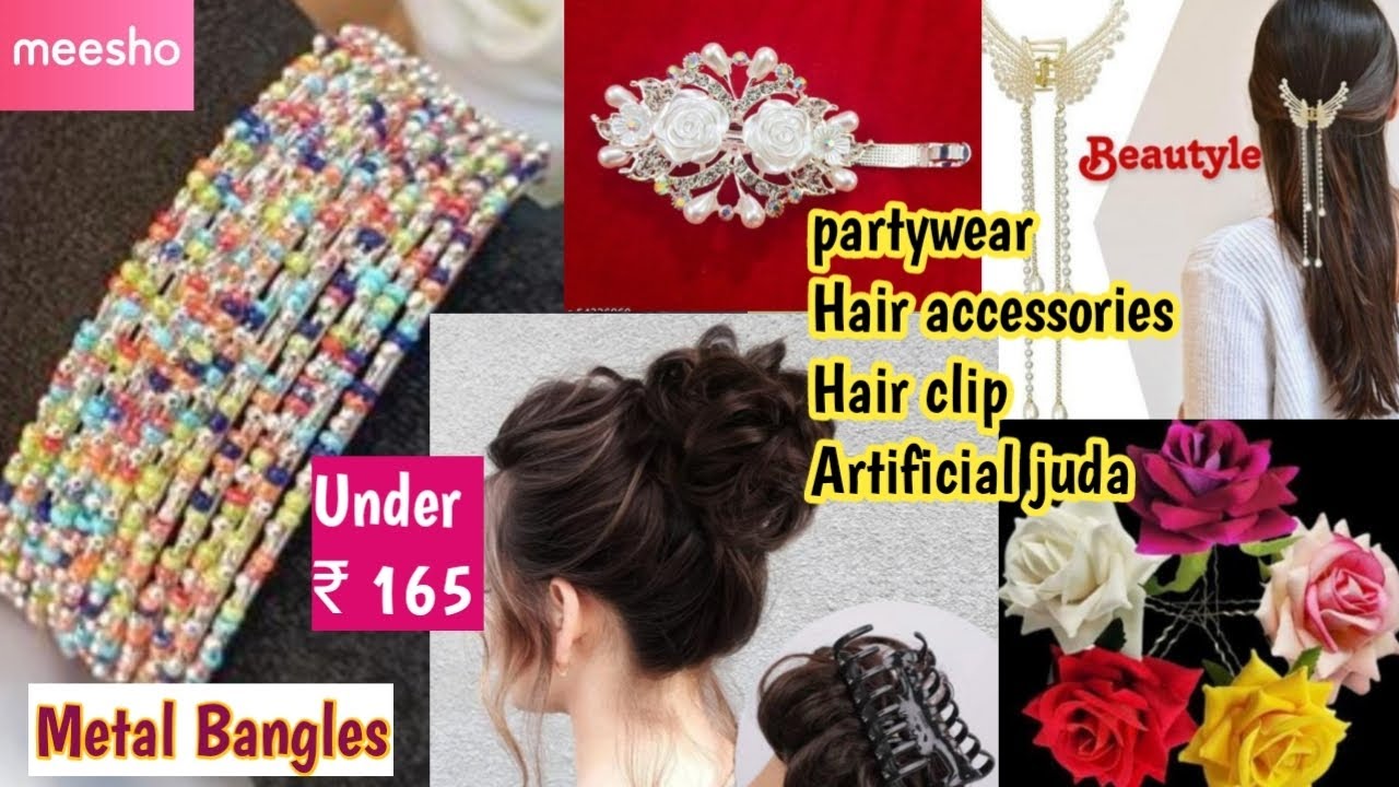 Meesho Hair accessories Haul 😍 best quality👌metal bangles under ₹ 165 ...