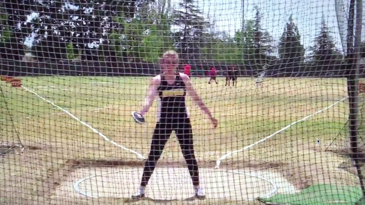 Emily March Discus PR 150'5" at the 2017 Arcadia Invitational (Front ...