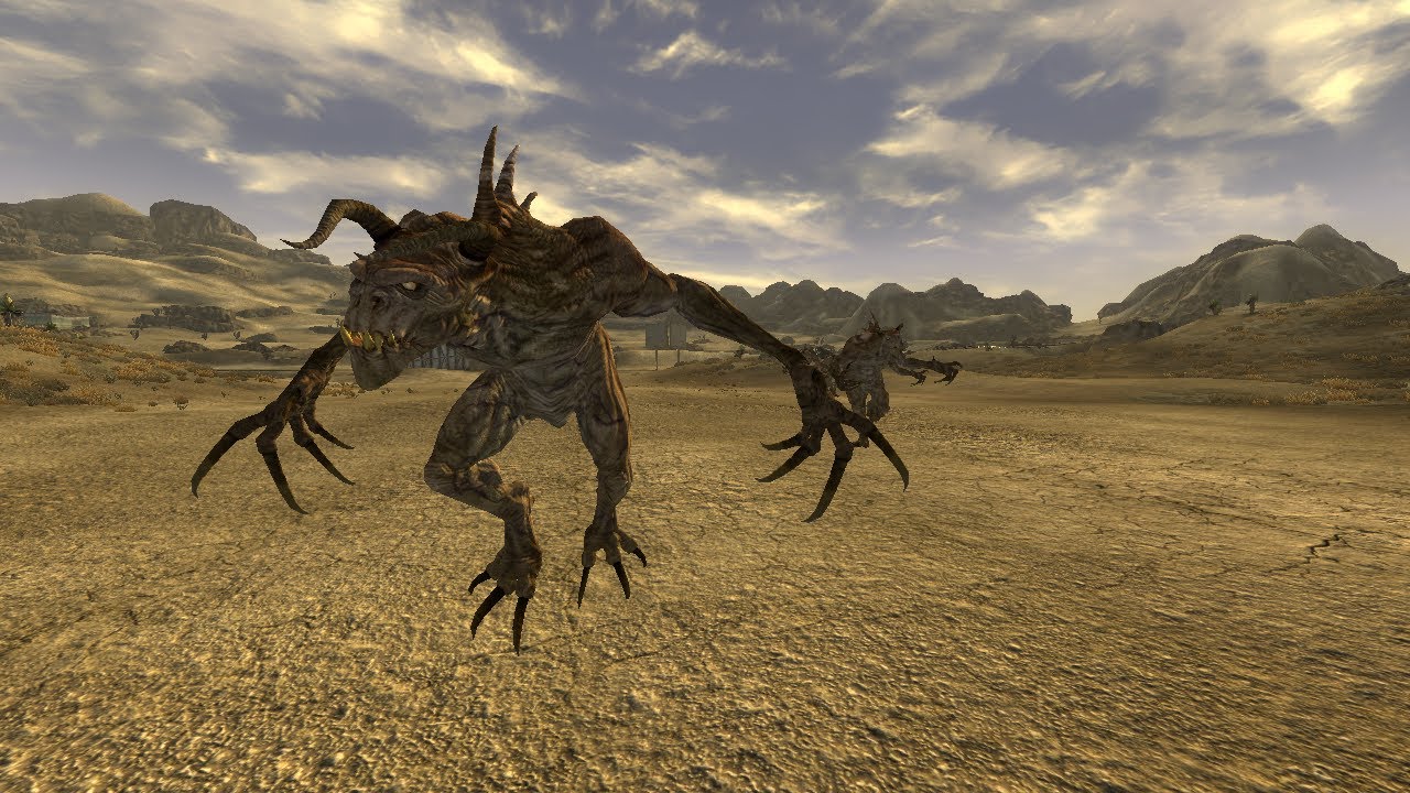 Tunnelers vs Deathclaws - Fallout New Vegas npc battle - YouTube