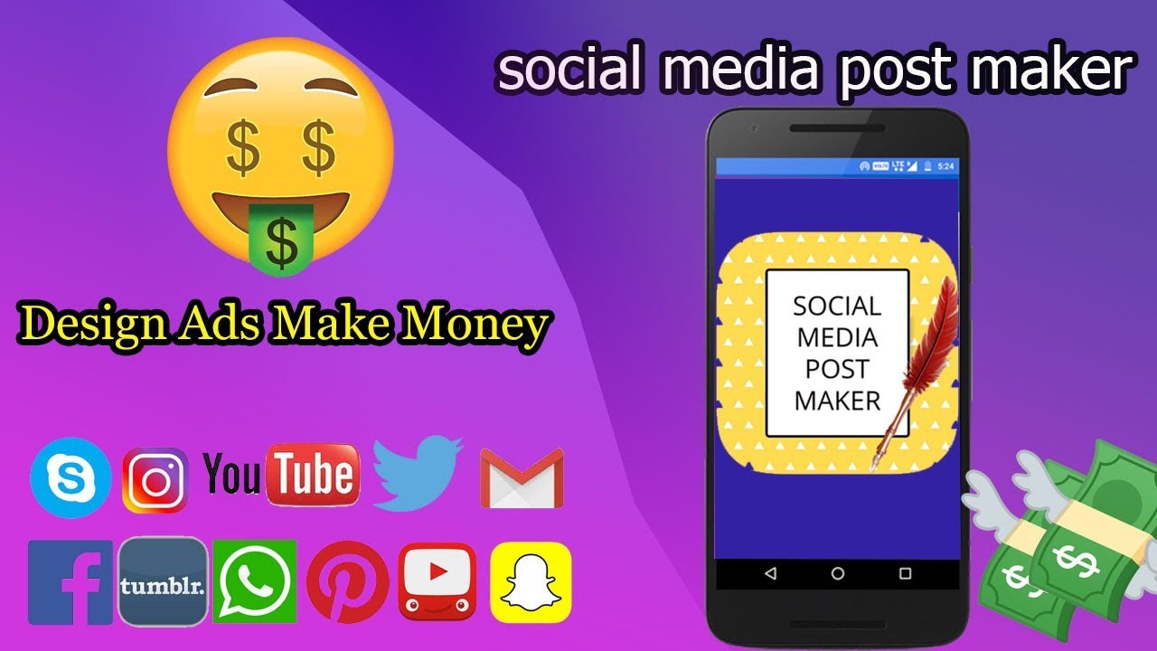 social media post maker design tutorial - YouTube