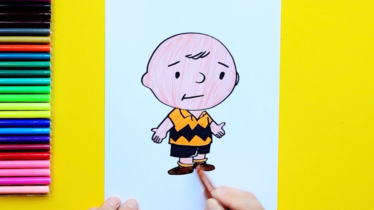 How to draw Charlie Brown - Peanuts Characters Series - YouTube