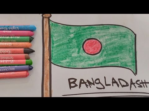 Flag Drawing How To Draw Bangladesh Flag Drawing for kids বাংলাদেশের ...