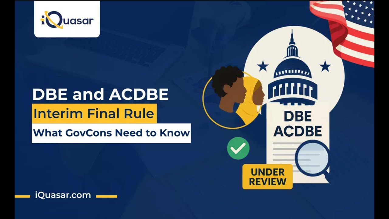 DBE & ACDBE Interim Final Rule: What It Means for Government Contractors - YouTube