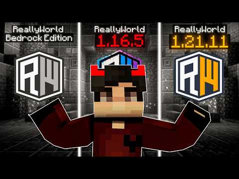 Я ЗАШЁЛ НА ВСЕ ВЕРСИИ РИЛИВОРЛД! | ReallyWorld BedRock - 1.21.11