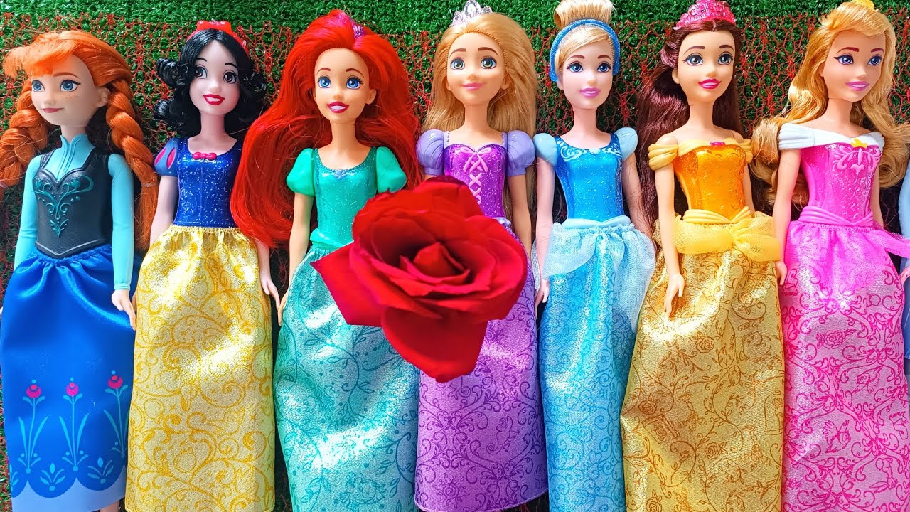 ASMR Unboxing Mattel Disney Princess Spin & Reveal Surprise Dolls ...