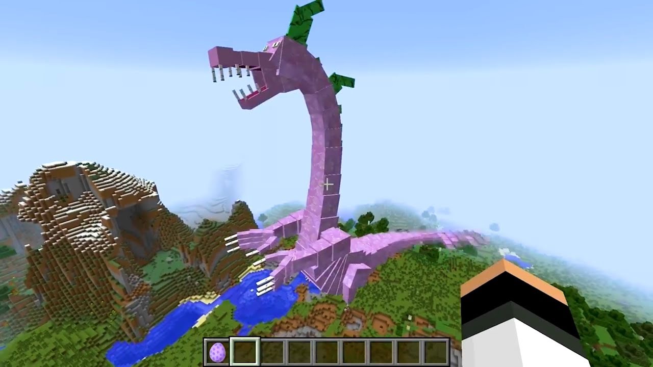 GIANT DRAGON IN MINECRAFT - minecraft mod giant mobs - YouTube
