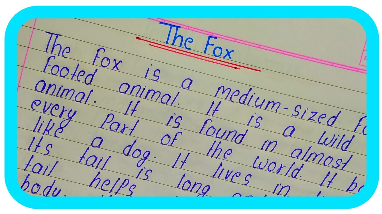 Essay On Fox || Fox Essay In English || Few Lines On Fox ...