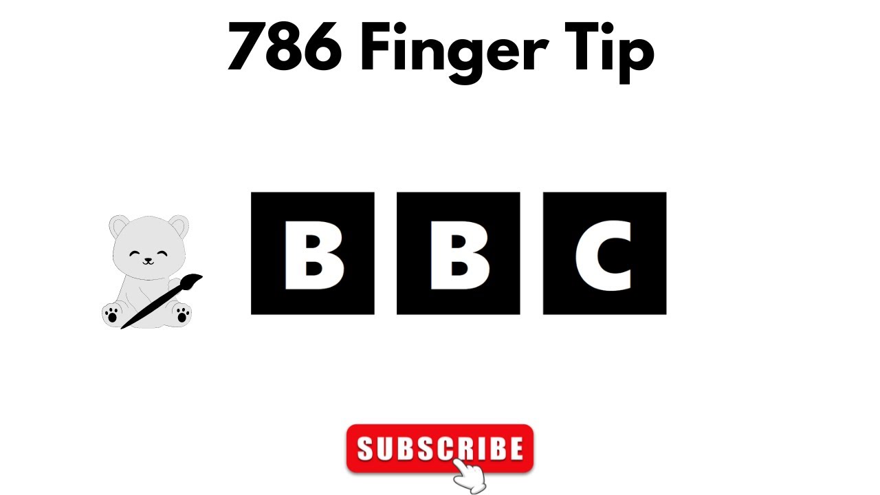 How to draw BBC logo in ms paint/BBC logo drawing - YouTube