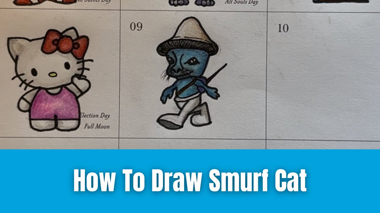 How to Draw Cartoons: Smurf Cat - YouTube
