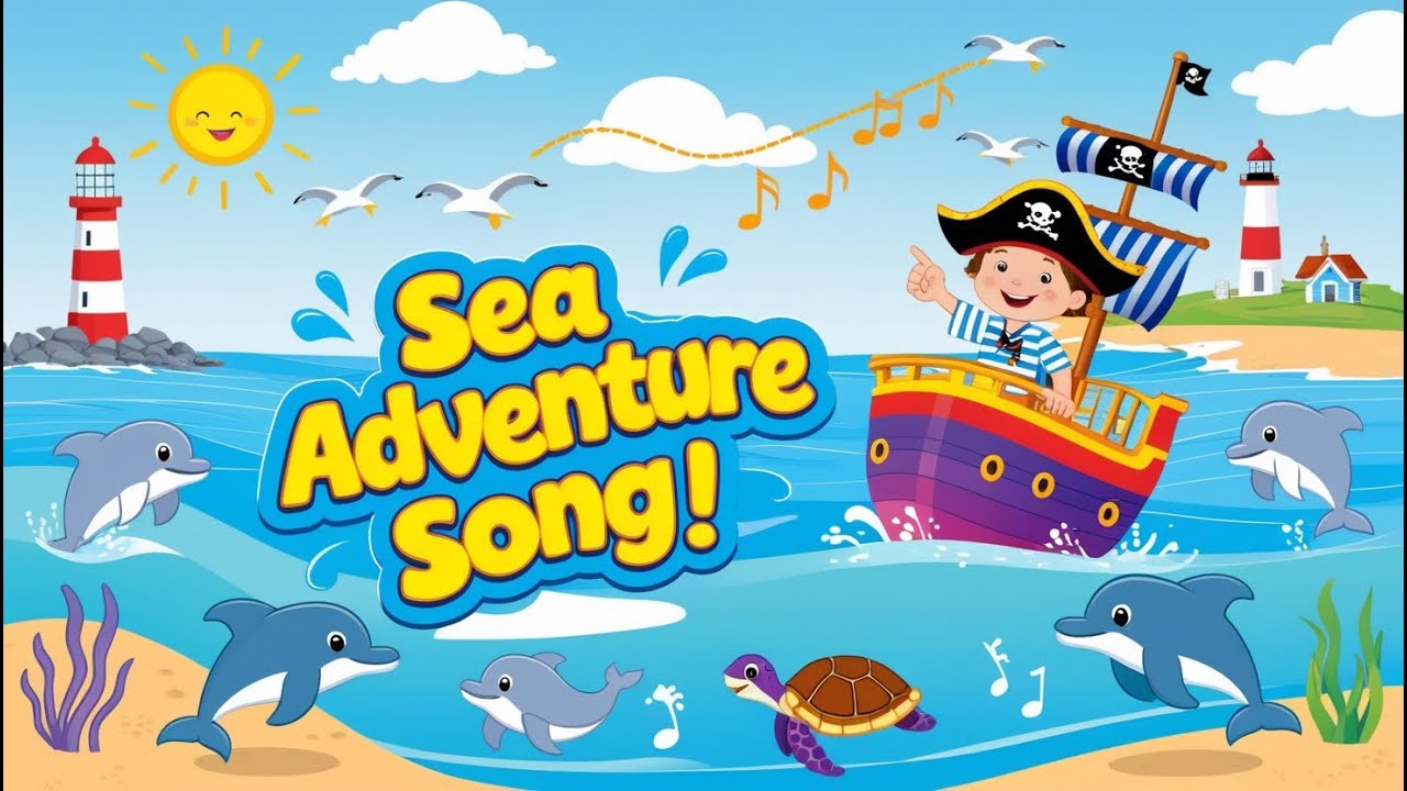 Sea Adventure Song for Kids | Learn about Sea with Music | Nursery ...