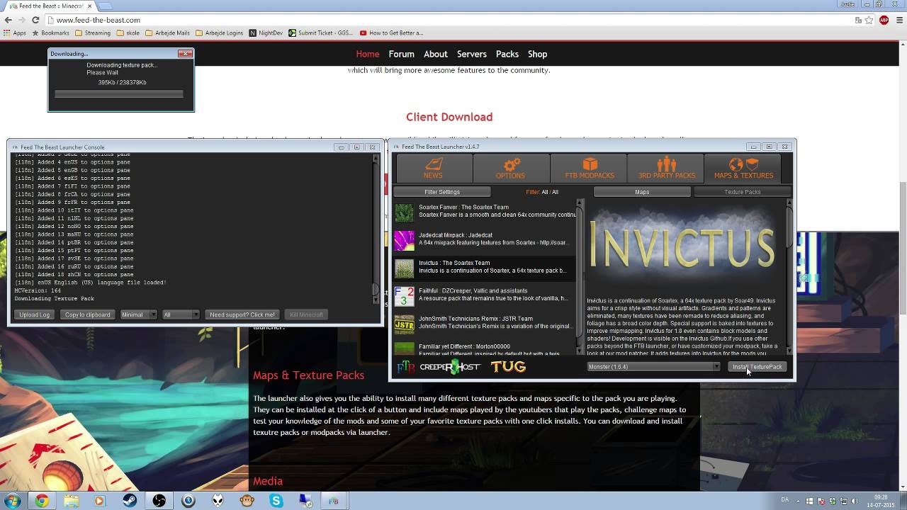Minecraft FTB Monster v1.1.1 setup - YouTube