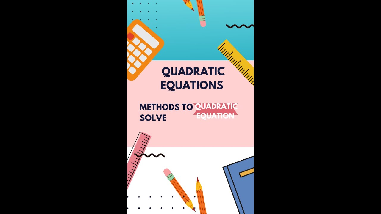 PRC 2 QM Quadratic equation and methods to solve quadratic equation #ca ...