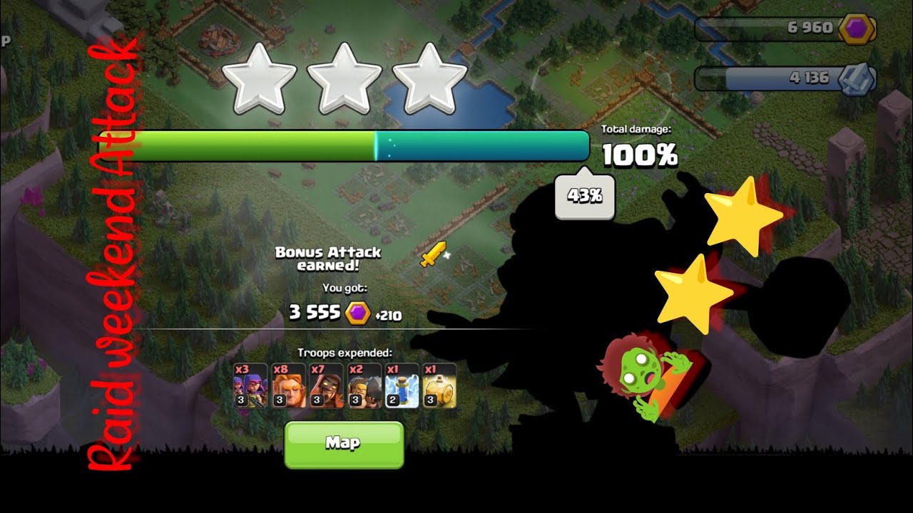 Raid weekend attack strategy, Raid weekend 3 star attack, Clash of Clan ...