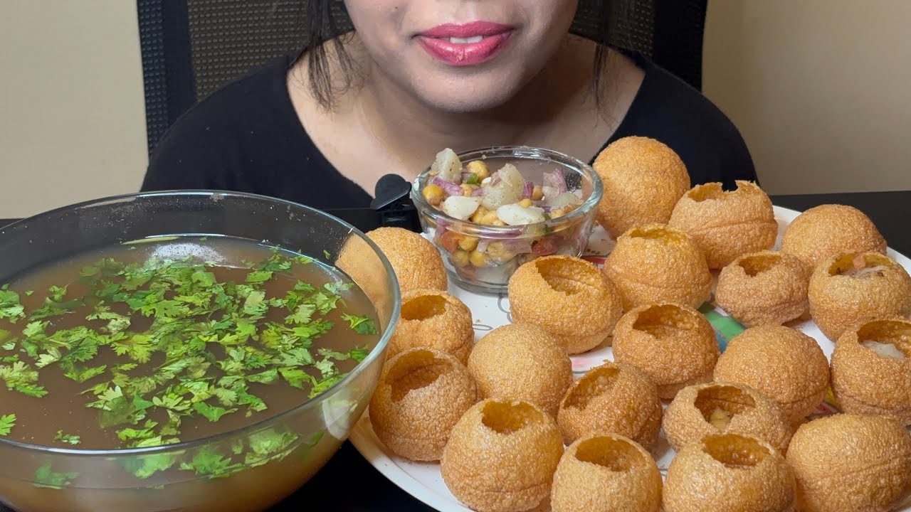 PANI PURI EATING CHALLENGE | EATING PANI PURI/GOLGAPPA | ASMR EATING ...