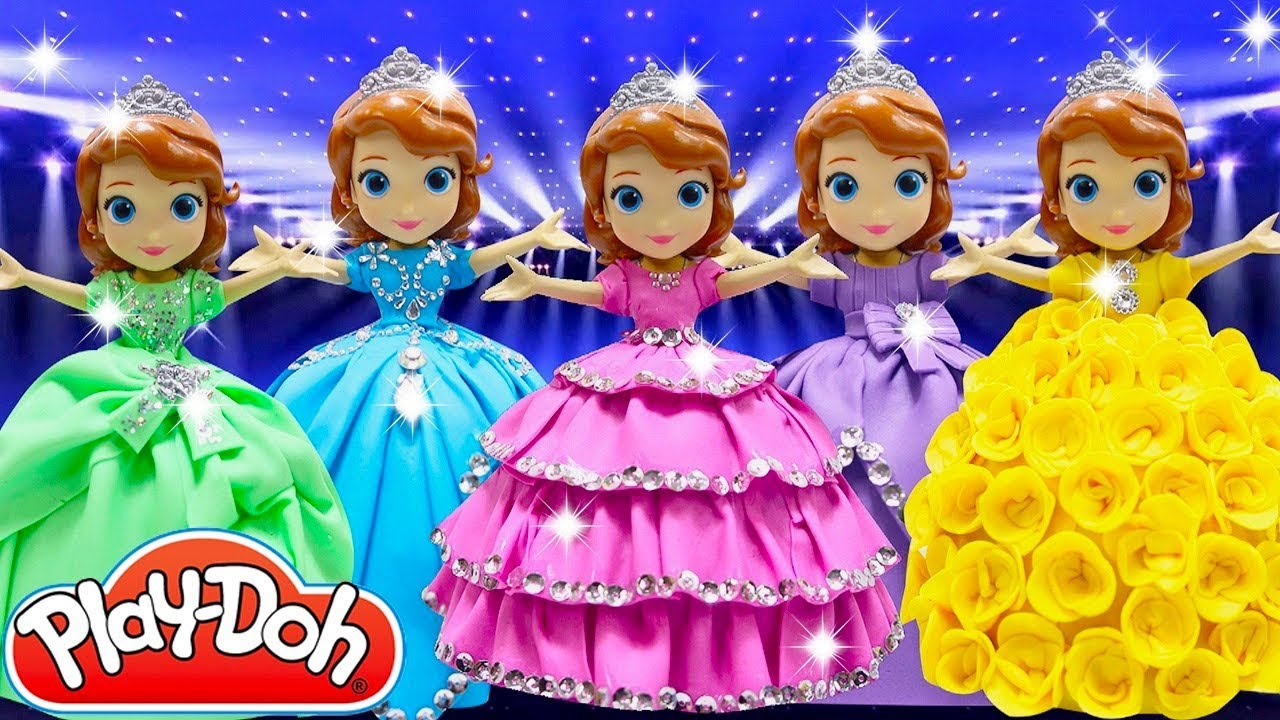 Play Doh Dresses Disney Junior Sofia The First - YouTube