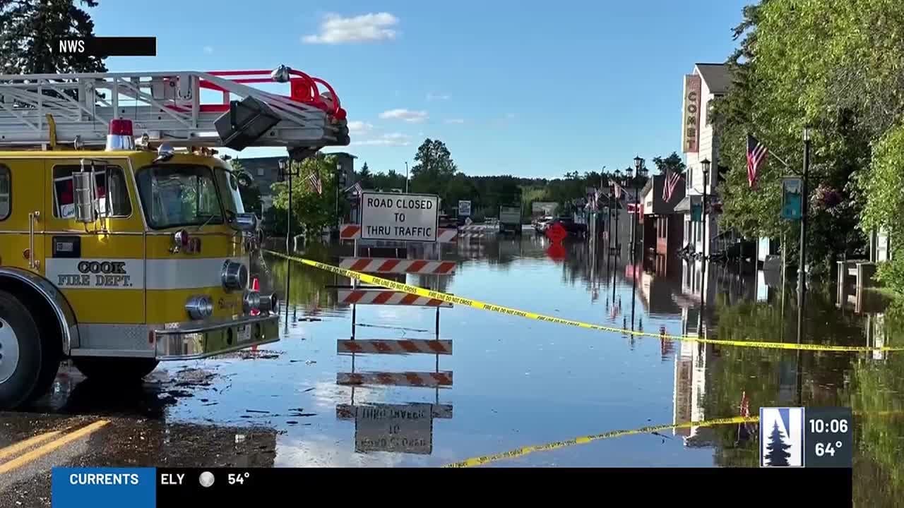 Cook County hit by floodwater due to the Little Fork River overflowing ...