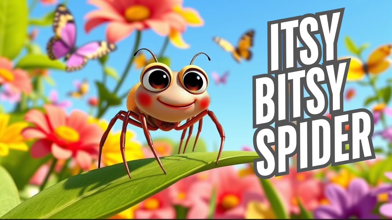 ITSY BITSY SPIDER Song For Children | Watch How This Spider Climbs The ...