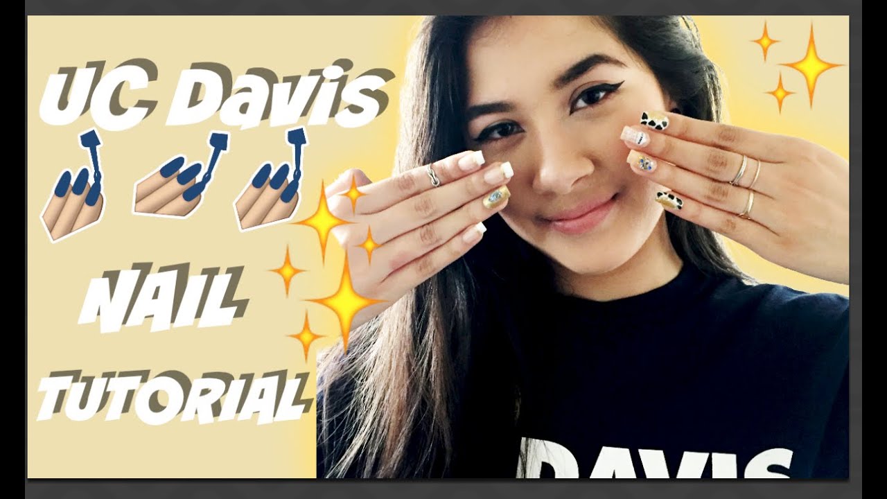 UC Davis Inspired Nail Tutorial - YouTube