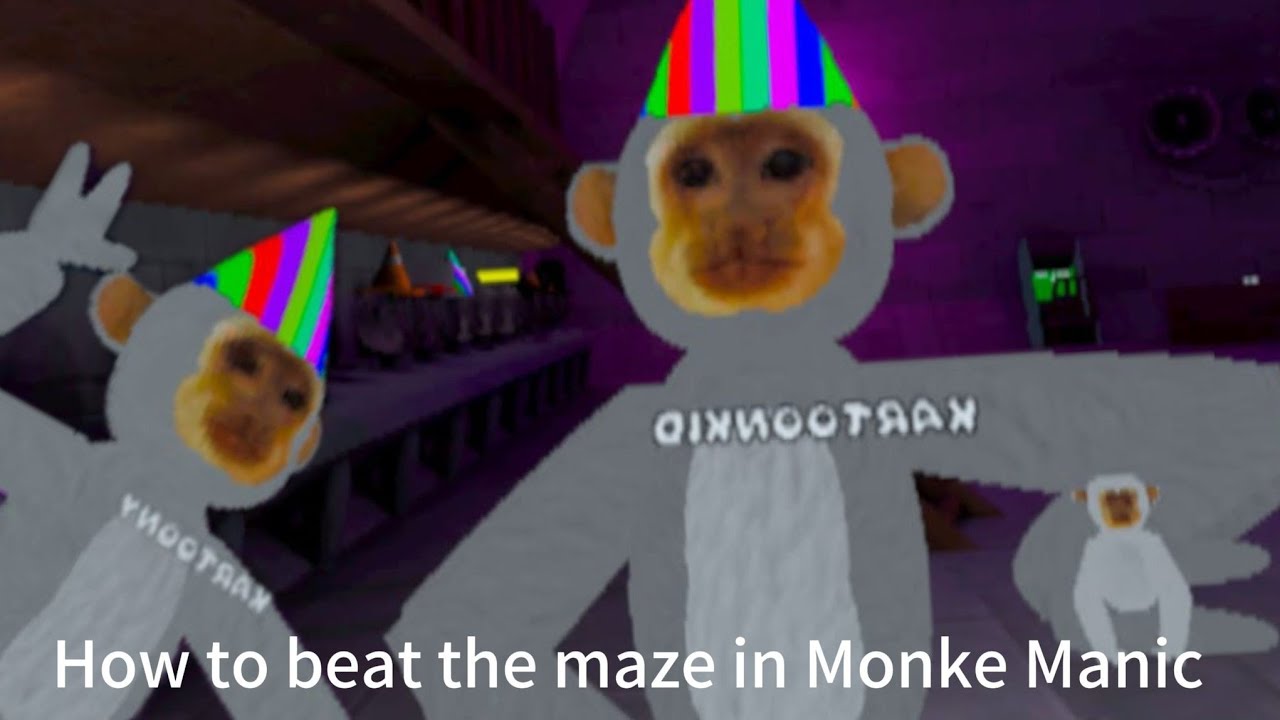 Monke Manic - how to beat maze in monke manic - YouTube