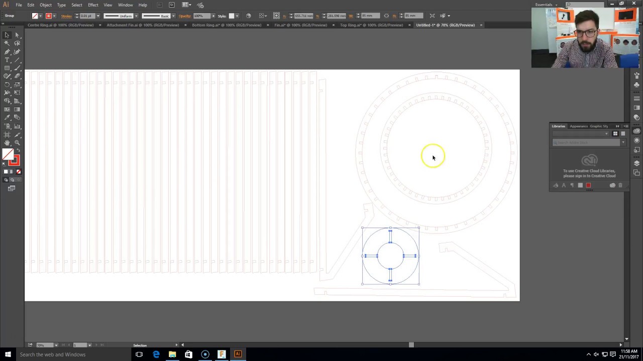 Laser Cut Lamp Shade - Compiling/Nesting sketches for cutting in Adobe ...