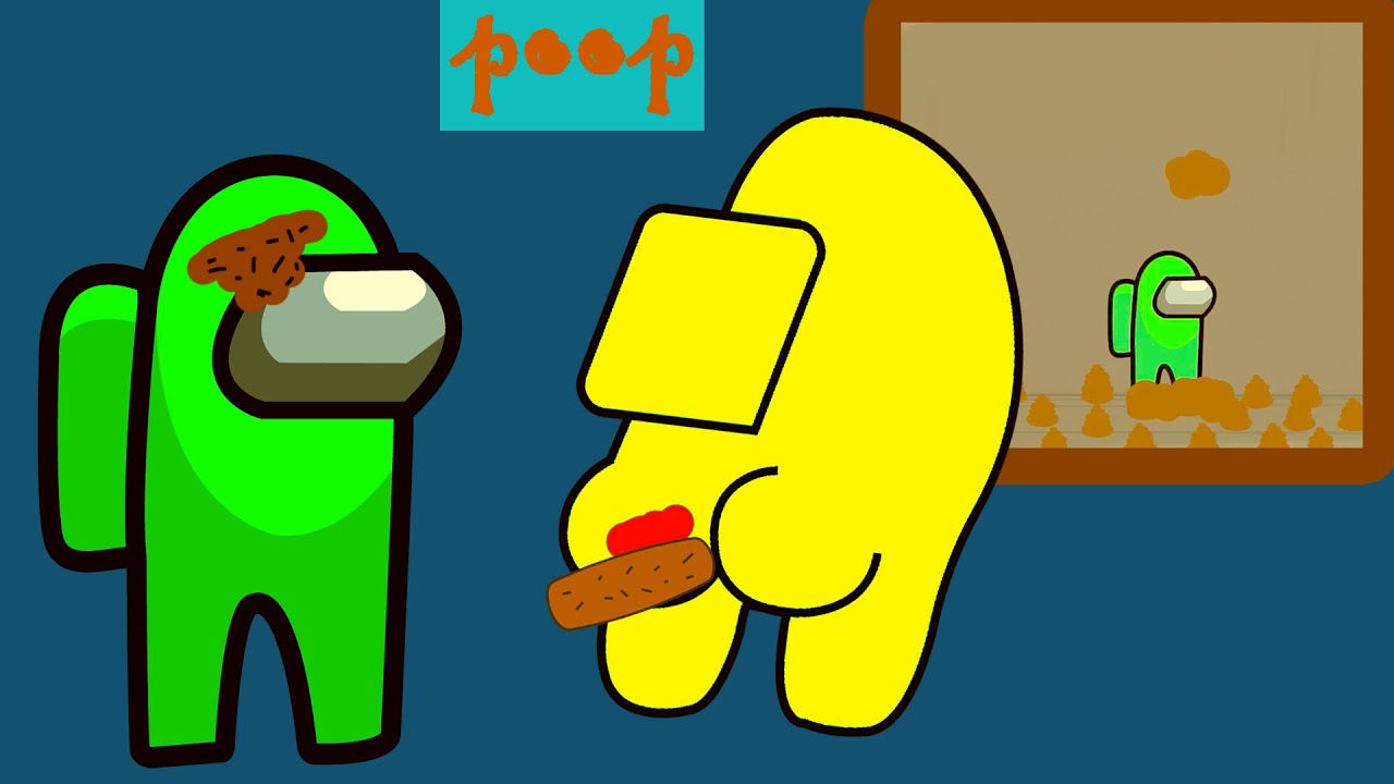 Among Us - funny moments - Imposter in Poop World - Among Us Animations ...