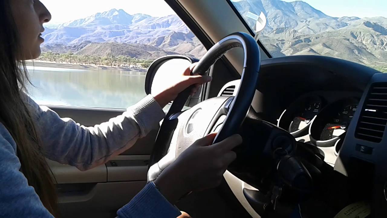 My daughter driving - YouTube