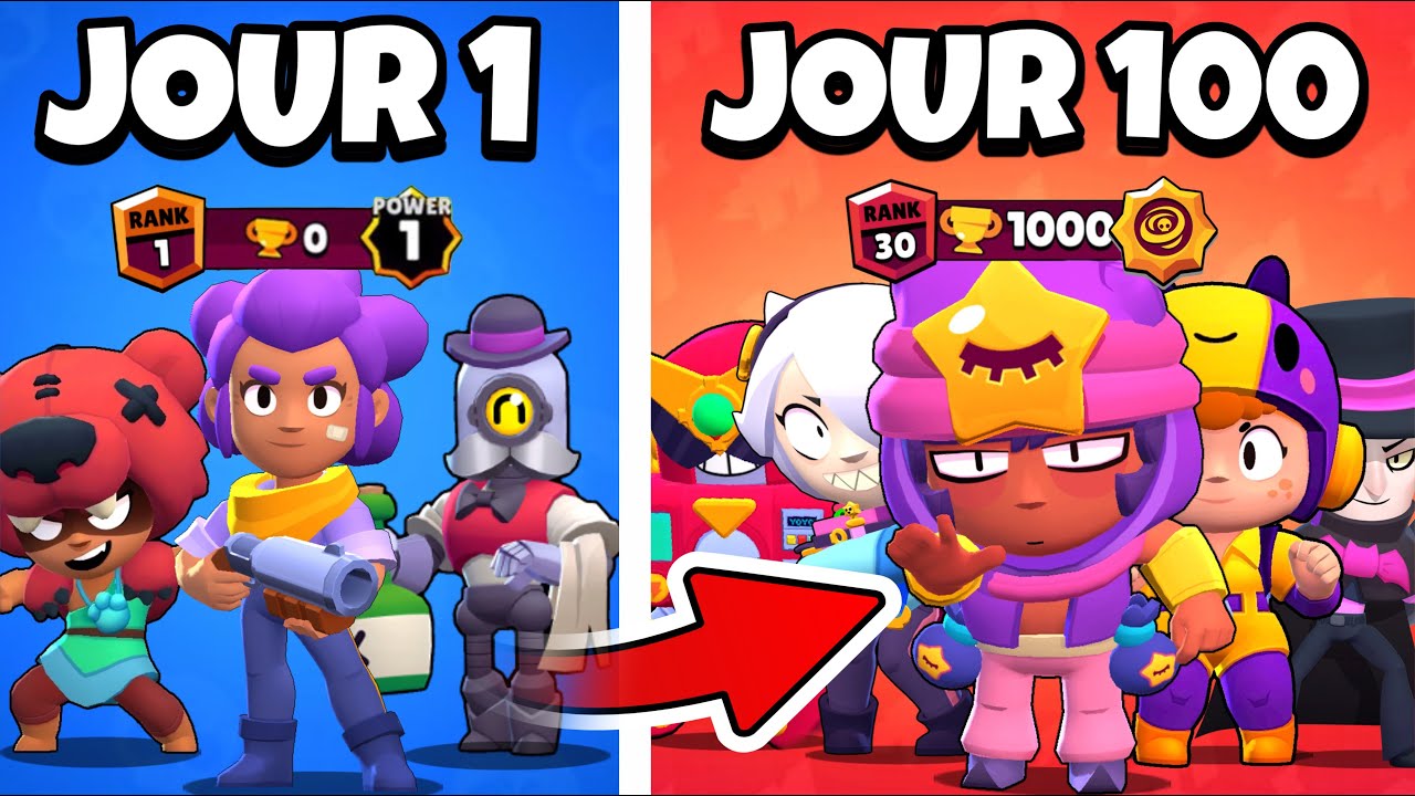 SURVIVRE 100 JOURS sur BRAWL STARS ! (Mode Hardcore) - YouTube