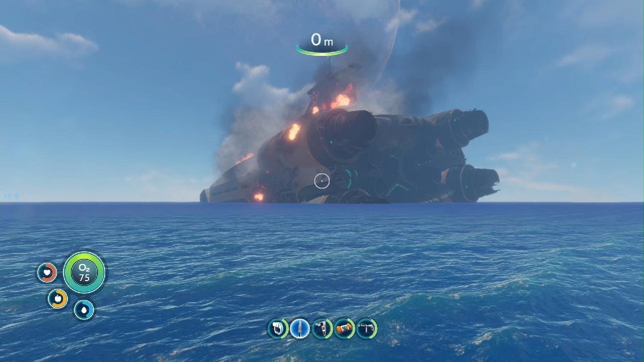 Our ship exploded (Subnautica) #shorts - YouTube
