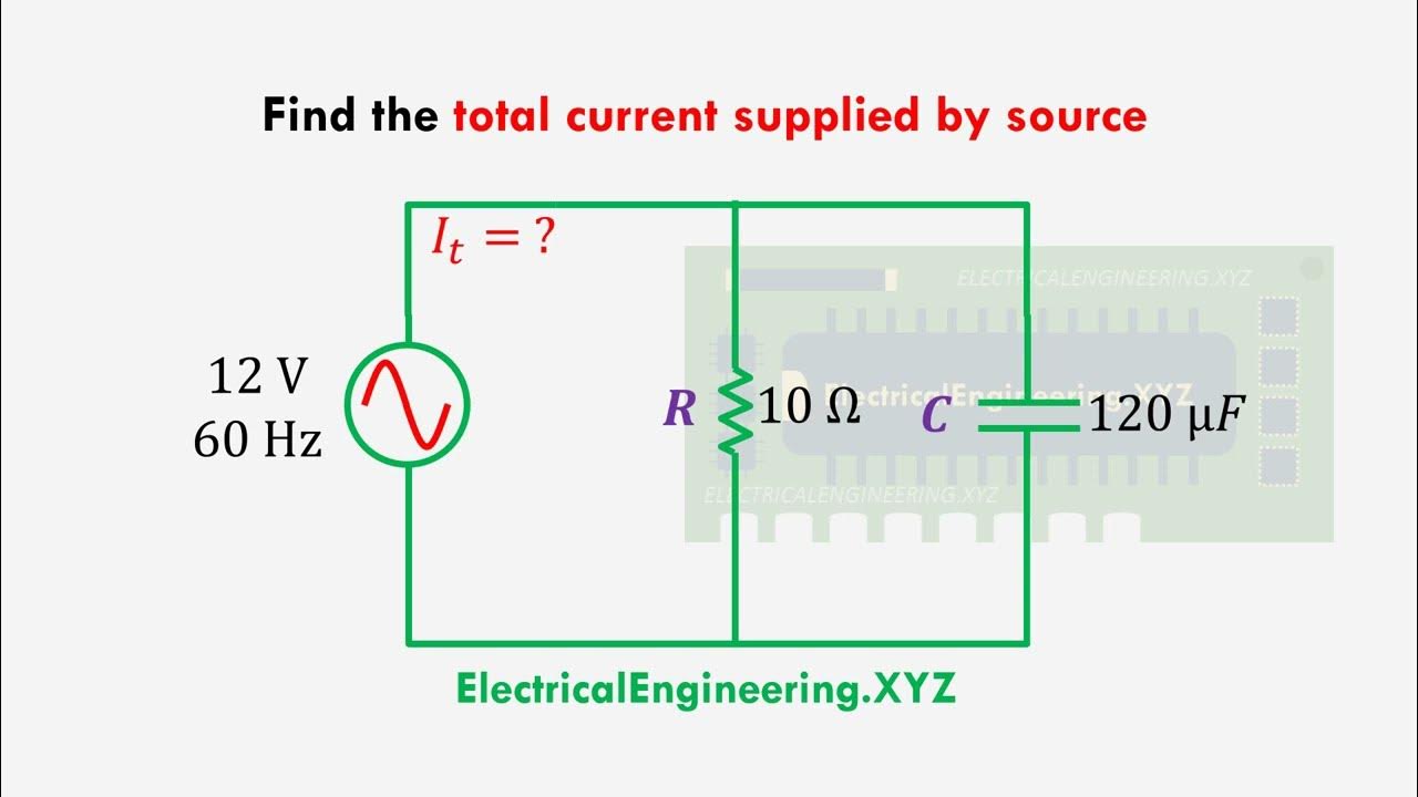 How to find current supplied by source in parallel RC Circuits - YouTube