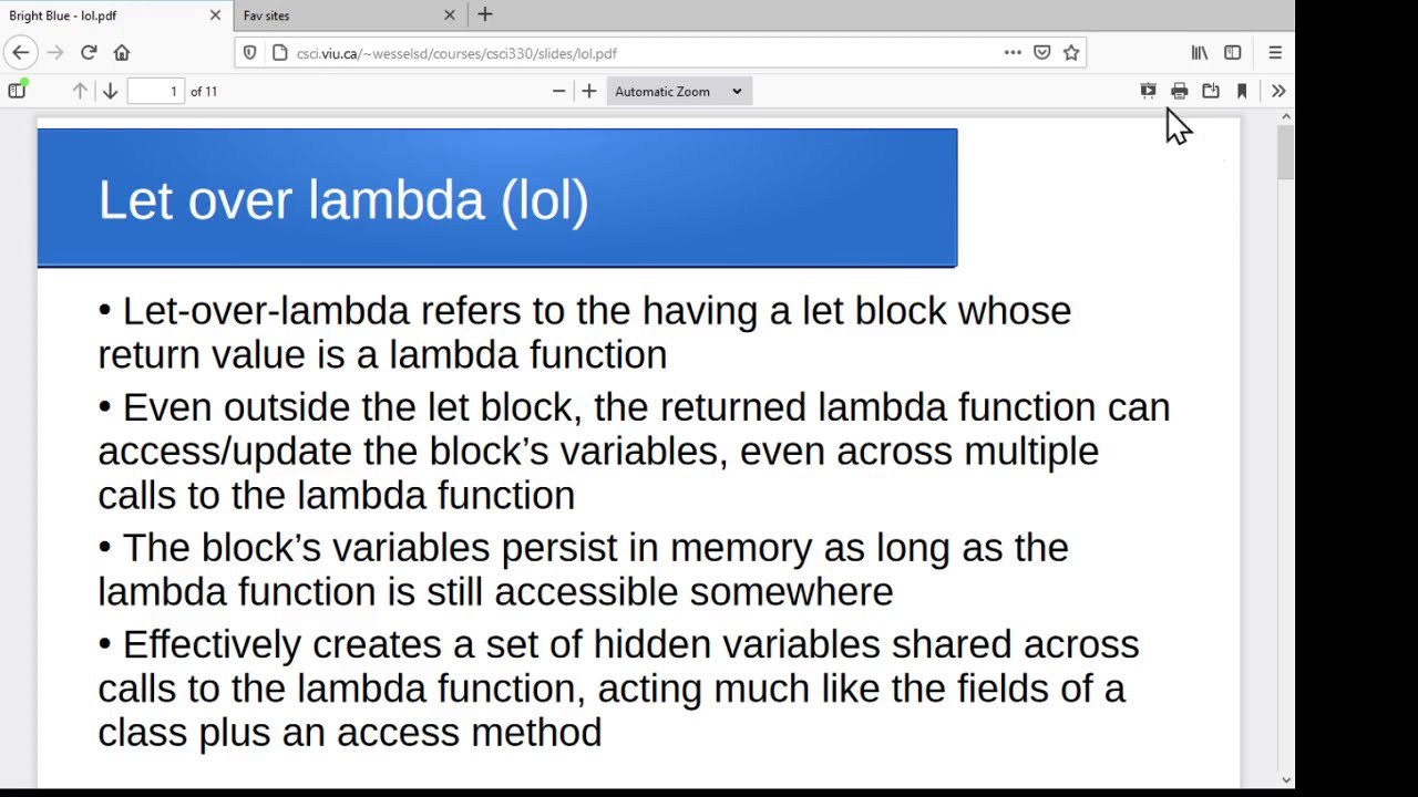 An introduction to let-over-lambda - YouTube