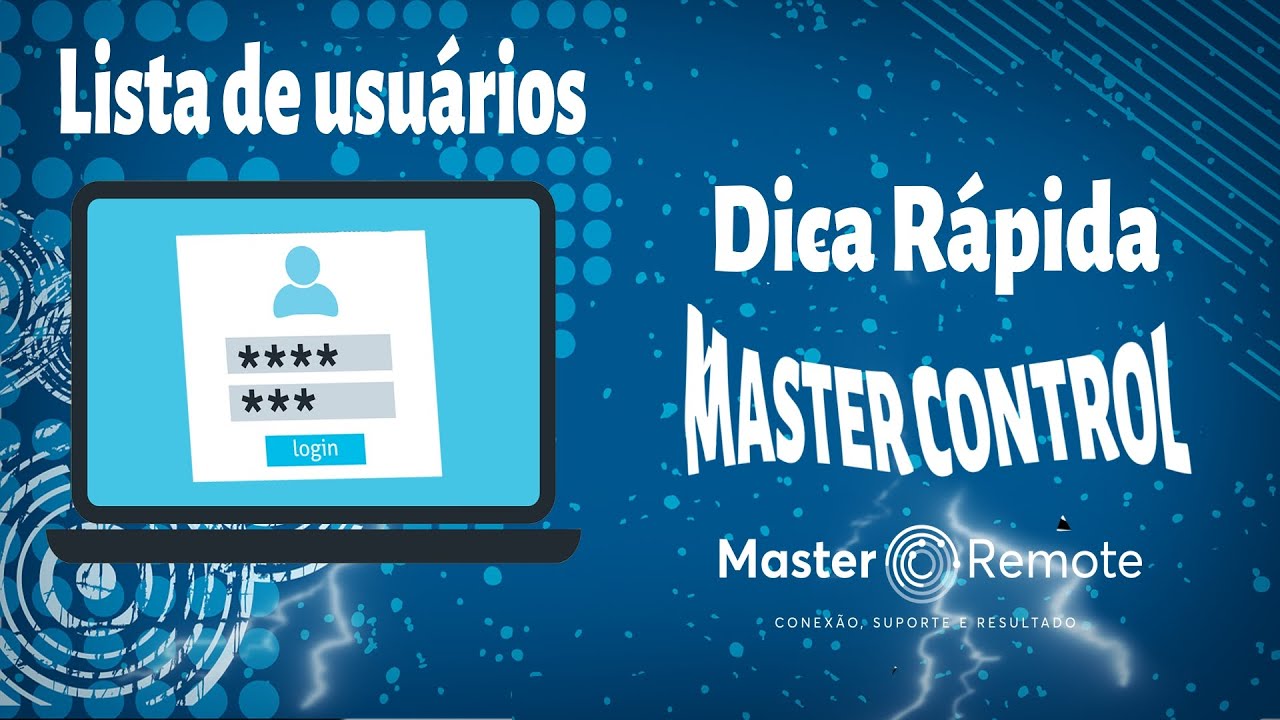 Lista de usuários - Dica Rápida do Master Control - YouTube