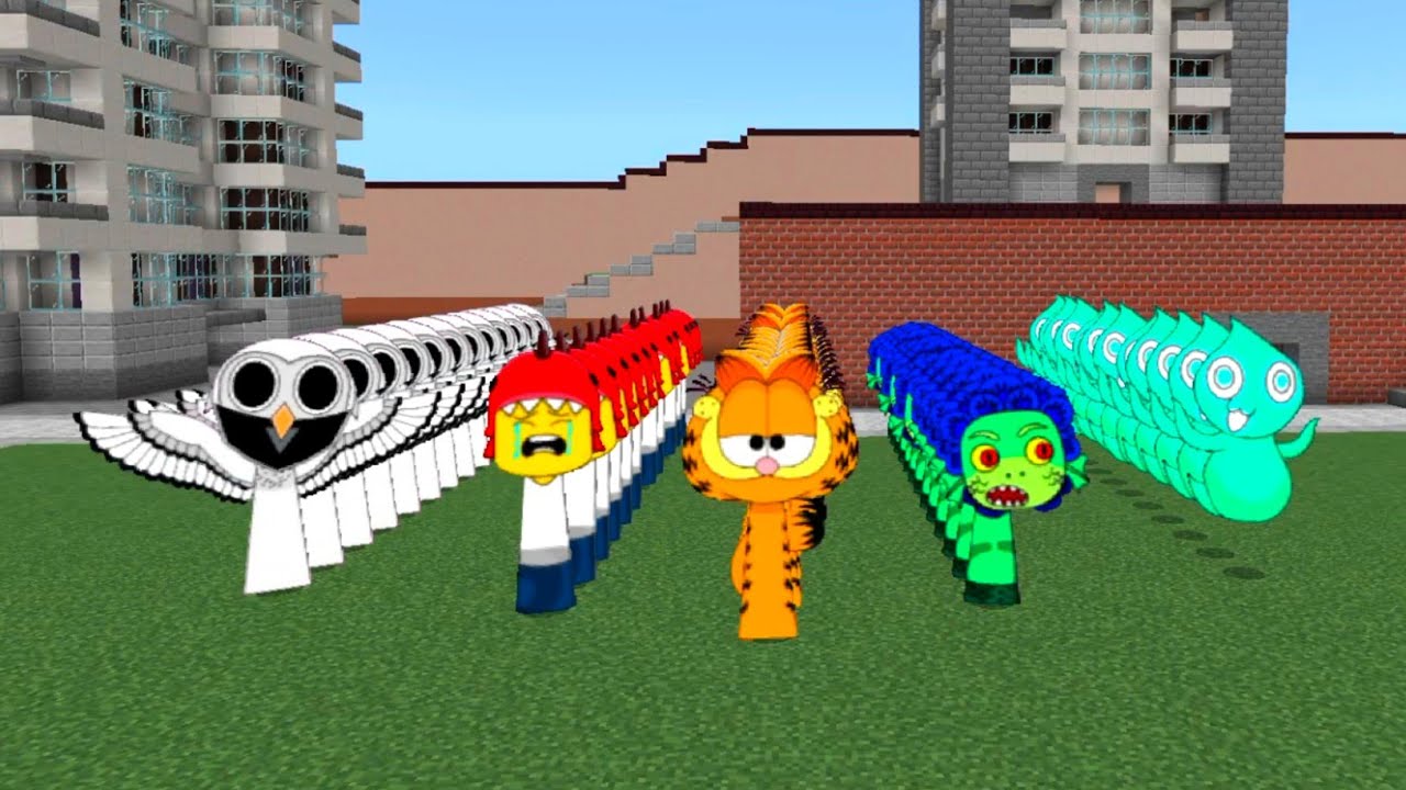 My Sprunki NEW OC: Garfield Added to Minecraft PE - YouTube