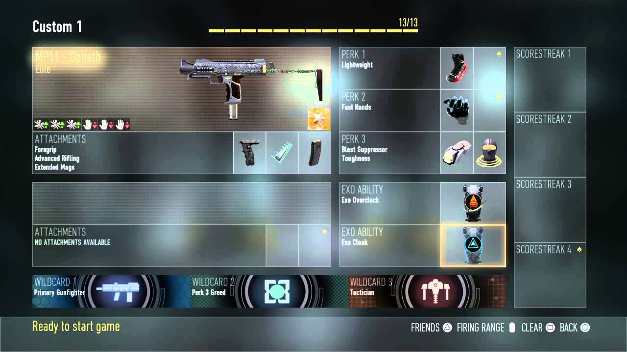 Call of Duty Advanced Warfare Best Class Setup (MP11 Goliath) - YouTube