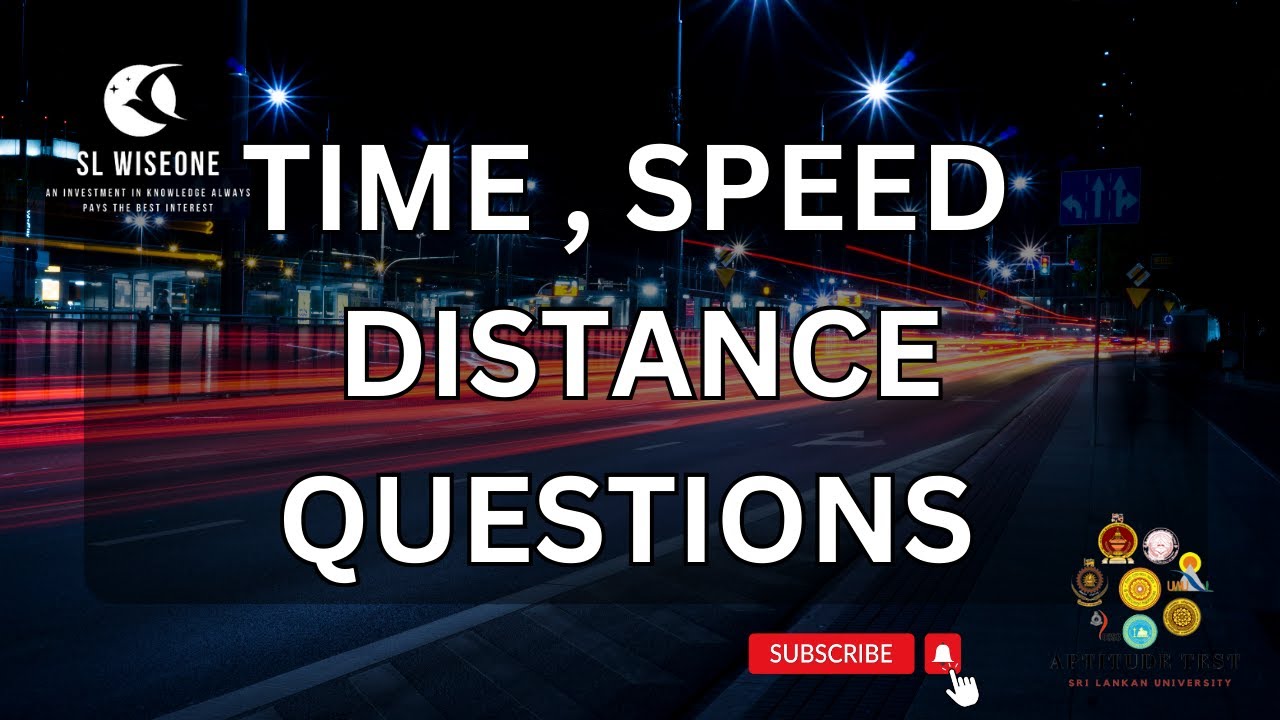Time , Speed & Distance Questions | University Aptitude Test - YouTube
