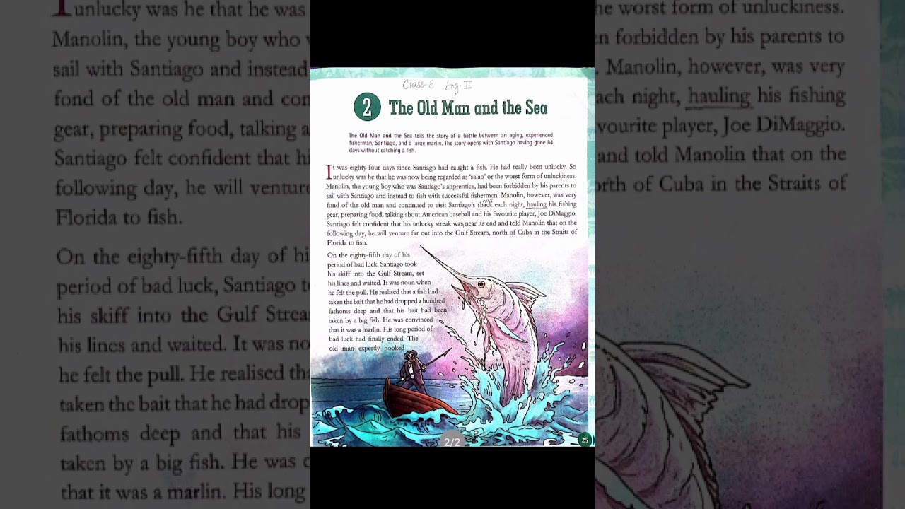 CLASS 8 ENGLISH 2 CHAPTER 2 THE OLD MAN AND THE SEA YouTube class-8-english-2-chapter-2-the-old-man-and-the-sea-youtube
