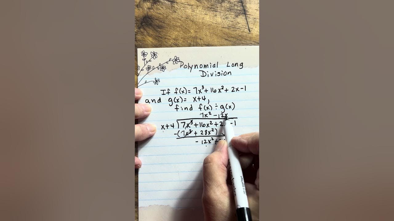 Polynomial Long Division with remainders #algebra2 #actmath - YouTube