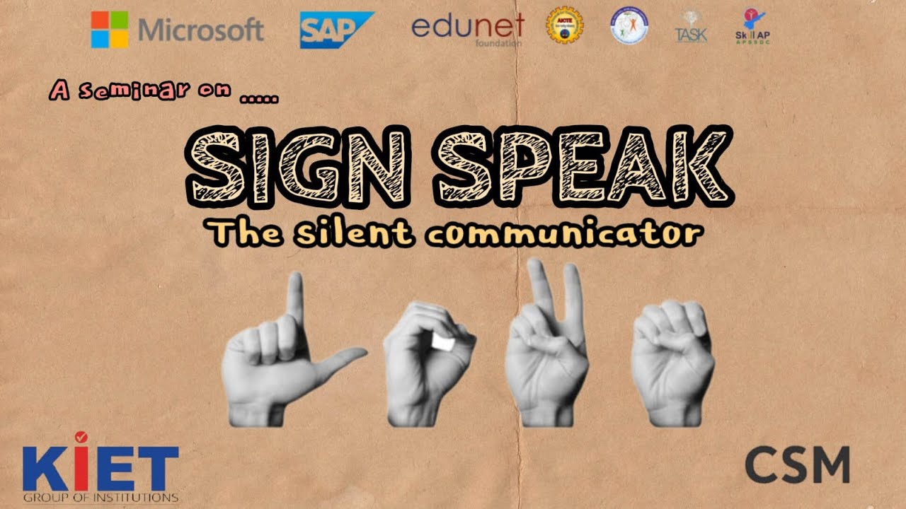 SIGN SPEAK -the silent communication /#silent #sign #education #python #project #education - YouTube