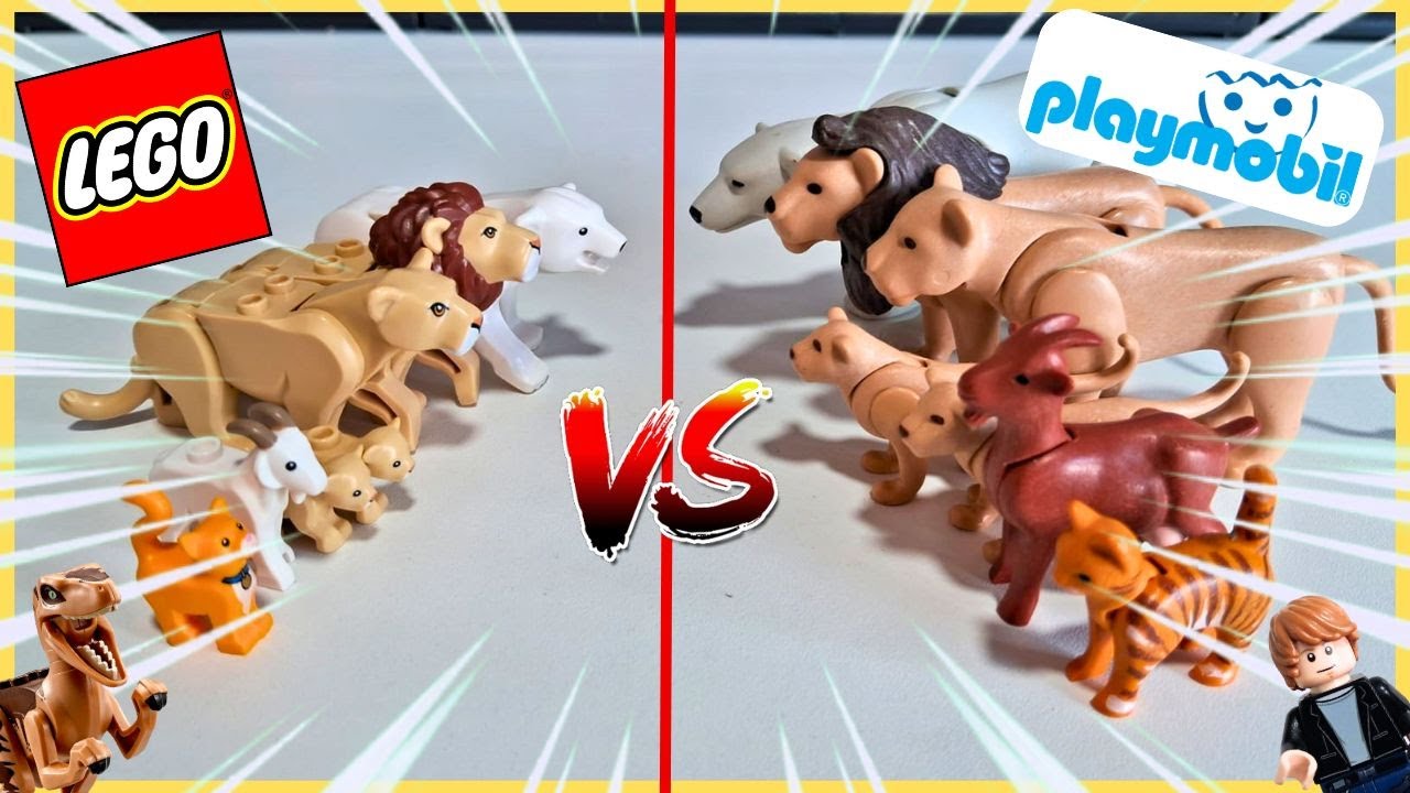 ANIMALES de LEGO vs ANIMALES de Playmobil - YouTube