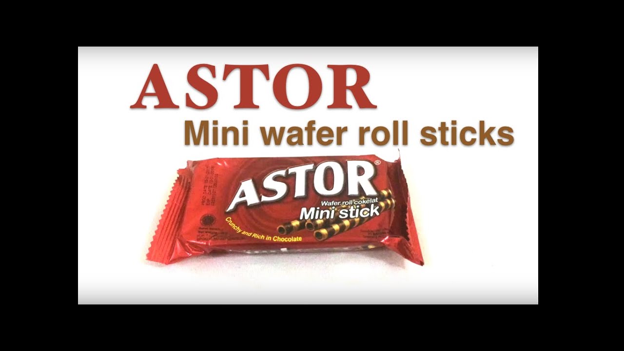 Astor chocolate wafer roll mini sticks #Snack opening - YouTube