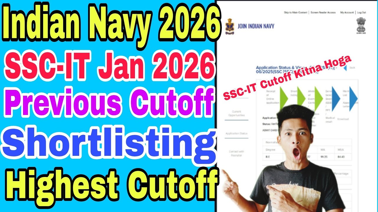 Indian Navy SSC IT Executive Previous Year Final Cutoff Shortlisted For ...