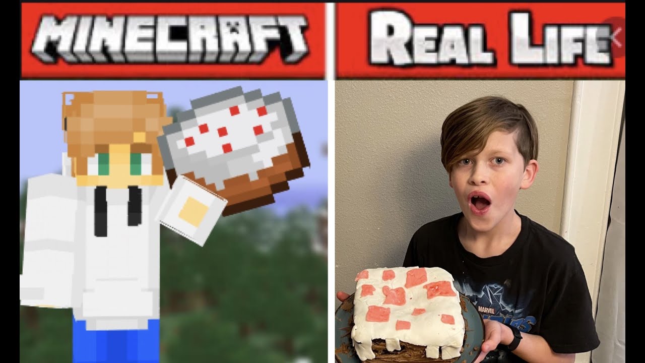 Making MINECRAFT FOODS In Real Life! (Cake, Golden Apples, Cookies ...