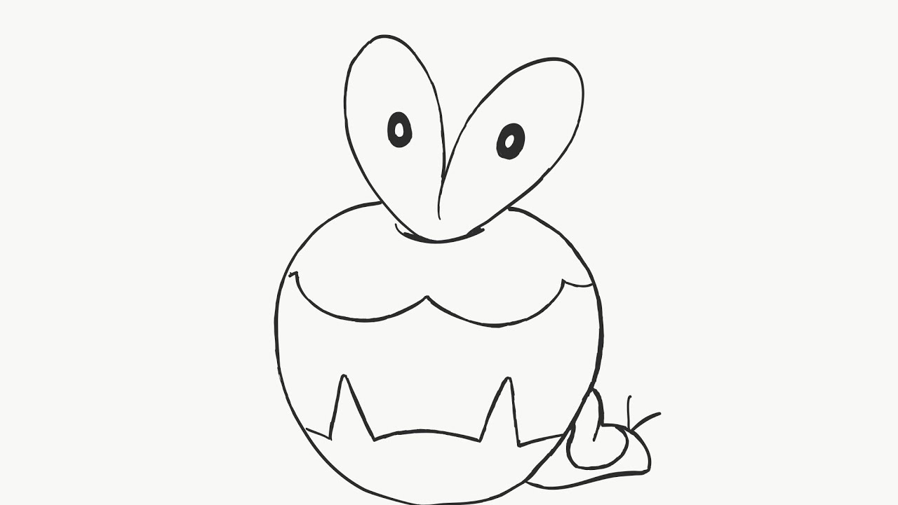 How to draw Applin from pokémon step by step - YouTube