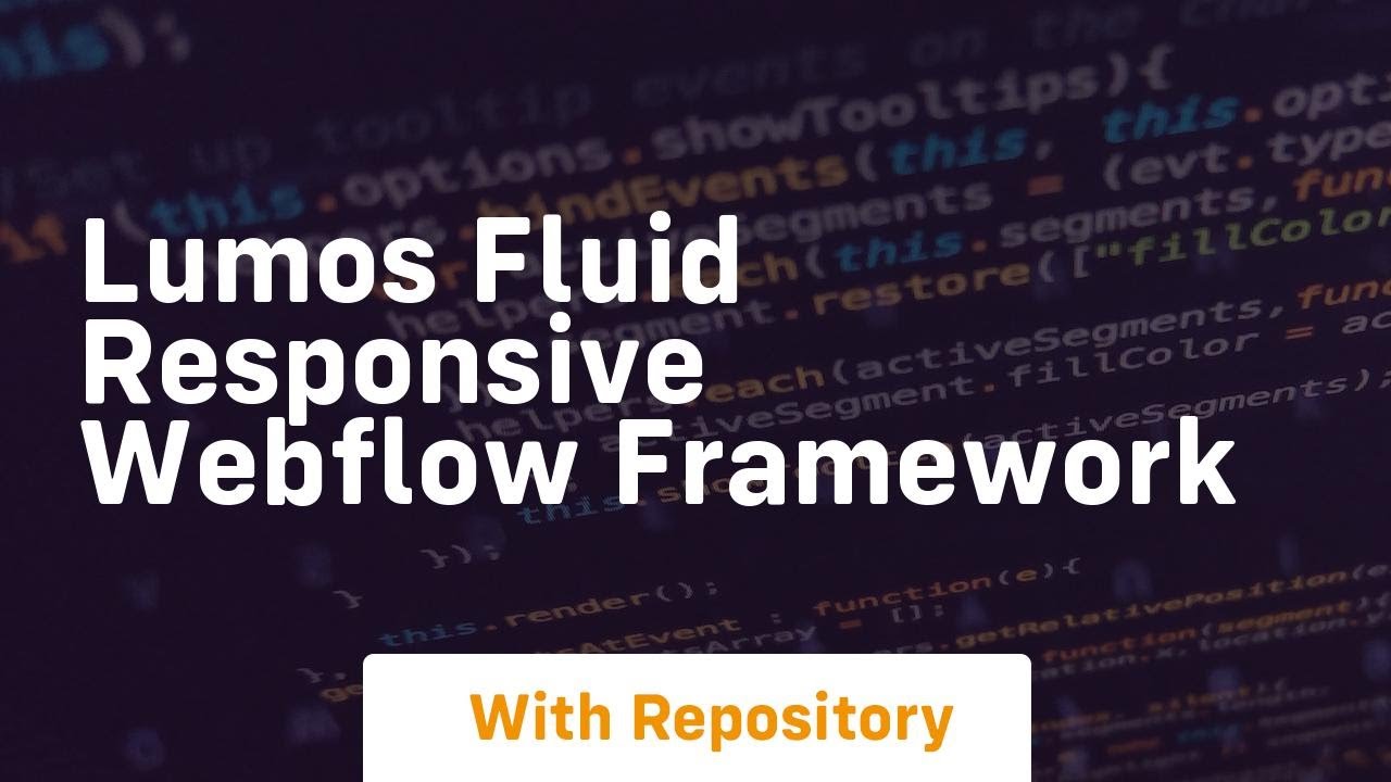 lumos fluid responsive webflow framework - YouTube